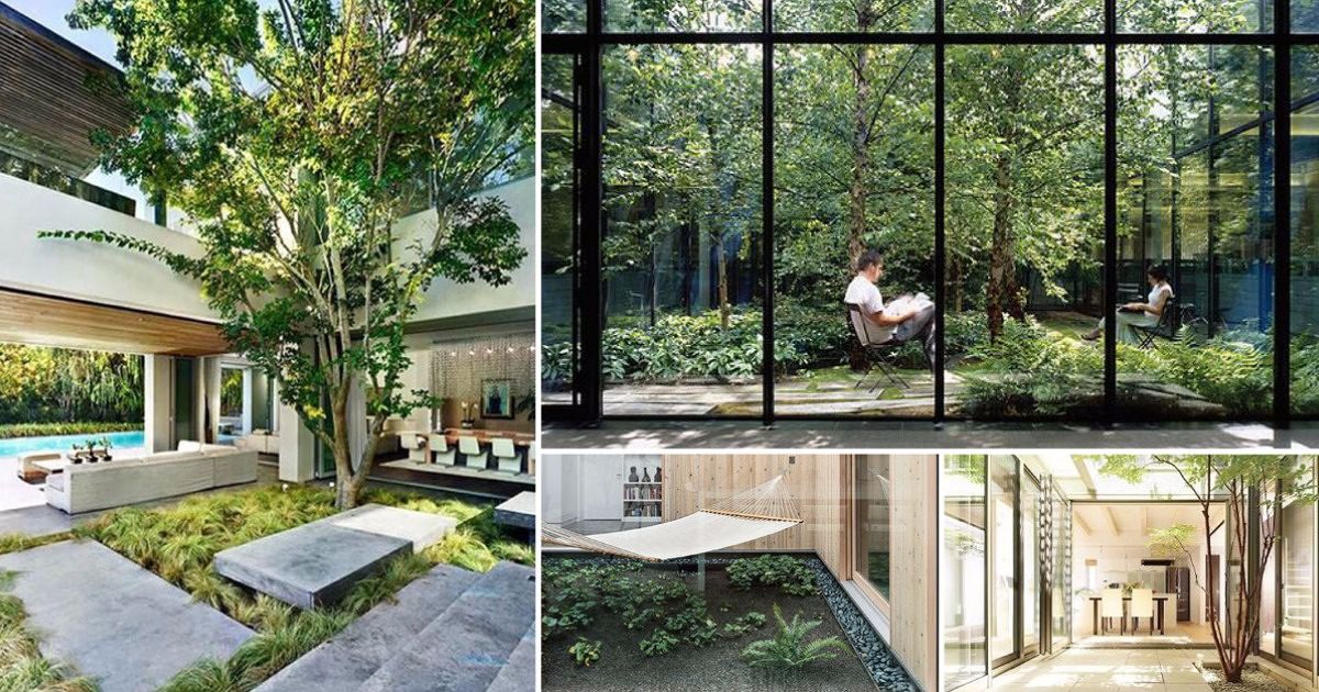 รวม 10 ไอเดีย การออกแบบพื้นที่ "คอร์ดกลางบ้าน" ในสไตล์ Modern & Tropical | Wazzadu